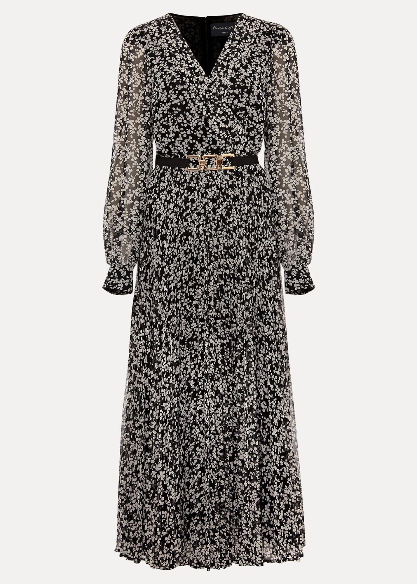 Petite Ayana Spot Pleat Midaxi Dress | Phase Eight UK
